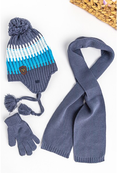 Babymod Ponponlu 4-8 Yaş Erkek Çocuk Atkı Bere Eldiven Takımı Babymod Ponponlu 4-8 Yaş Erkek Çocuk Atkı Bere Eldiven Takımı