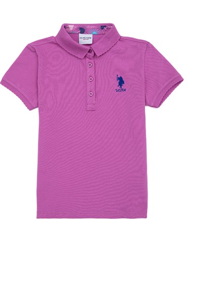 U.S. Polo Assn. Kız Çocuk Menekşe T Shirt Basic