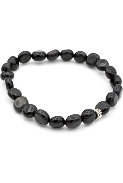 Amorf Kesim Doğal Obsidyen Taşı Bileklik 1.kalite Amorf Kesim Doğal Obsidyen Taşı Bileklik 1.kalite