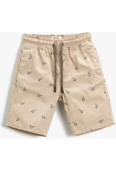 Koton Bol Kesim Desenli Bej Erkek ÇocukŞort - 2Ykb46143Ow