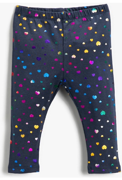 Koton Hologram Kalp Baskılı Tayt