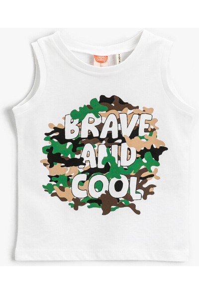 Koton Erkek Bebek Kolsuz Baskılı Atlet Pamuklu