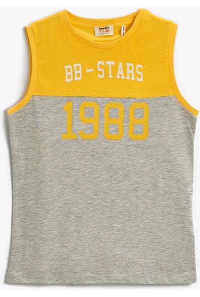 Koton Erkek Çocuk 2 Renkli Baskılı Atlet Pamuklu