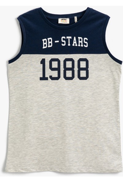 Koton Erkek Çocuk 2 Renkli Baskılı Atlet Pamuklu