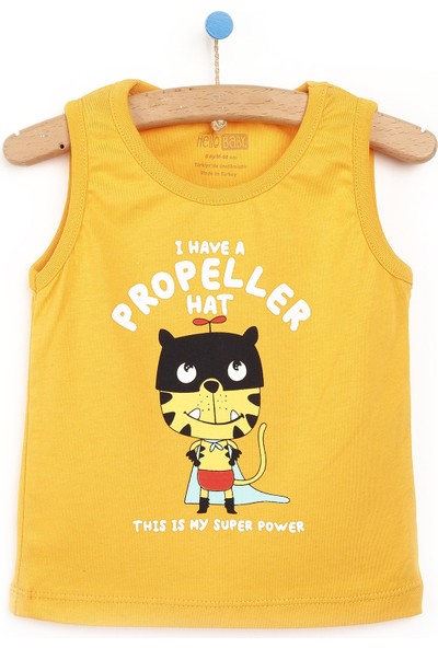 Hello Baby Basic Erkek Bebek Atlet Tshirt