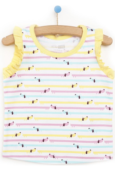 Hello Baby Basic Kız Bebek Atlet Tshirt