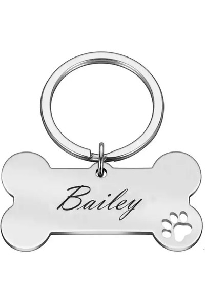 Patimio Isimli Çelik Kedi Köpek Hayvan Künyesi Silver Standart Gri Patimio Isimli Çelik Kedi Köpek Hayvan Künyesi Silver Standart Gri
