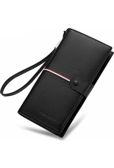 Laorentou Orijinal Italyan Hakiki Deri Uzun Cüzdan