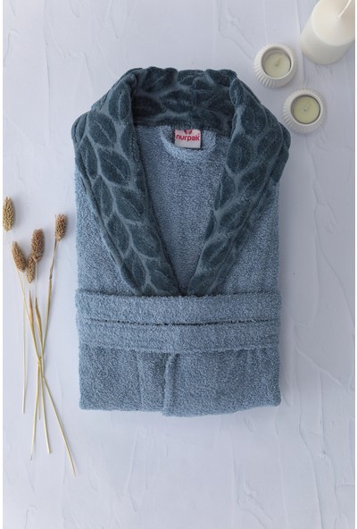 Favora Nurpak Hazal Pamuklu Tekli Bornoz - Ekru Favora Nurpak Hazal Pamuklu Tekli Bornoz - Ekru