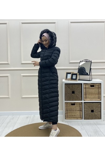Karzen Kadın Siyah Tam Boy Şişme Mont Karzen Kadın Siyah Tam Boy Şişme Mont