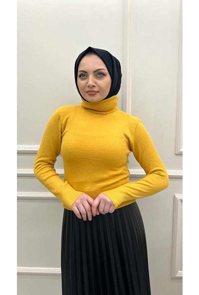 Karzen Tam Balıkçı Yaka Triko Badi