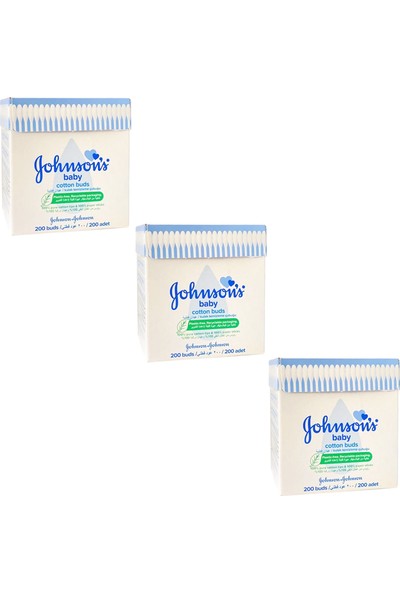 Johnsons Baby Kulak Temizleme Çubuğu 200 Lü 3 Adet