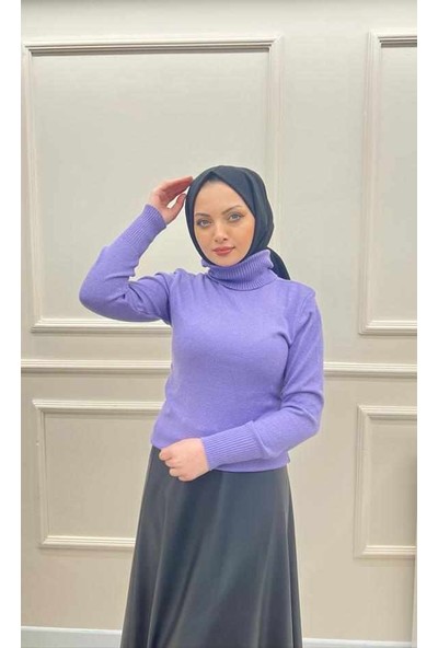 Karzen Tam Balıkçı Yaka Triko Badi