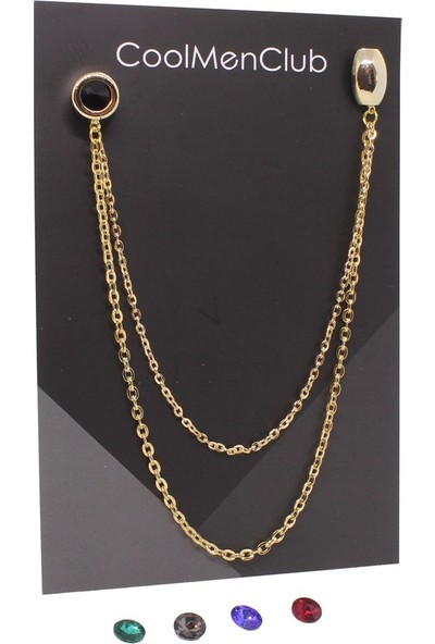 Coolmenclub 5 Taşlı Ceket Yaka Iğnesi