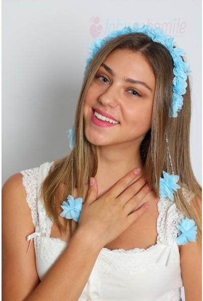 LH2312 Sarkan Küpeli Mavi Lohusa Tacı LH2312 Sarkan Küpeli Mavi Lohusa Tacı