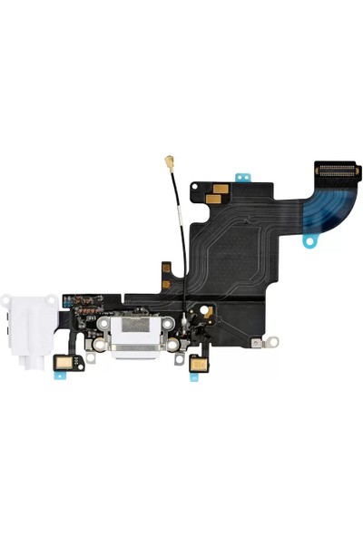 Nokta Teknik iPhone 6s Şarj Soketi ve Kulaklık Soketi Film Mikrofon - Beyaz