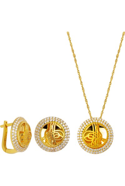 Bilezikci Tuğralı 14 Ayar Ikili Altın Set