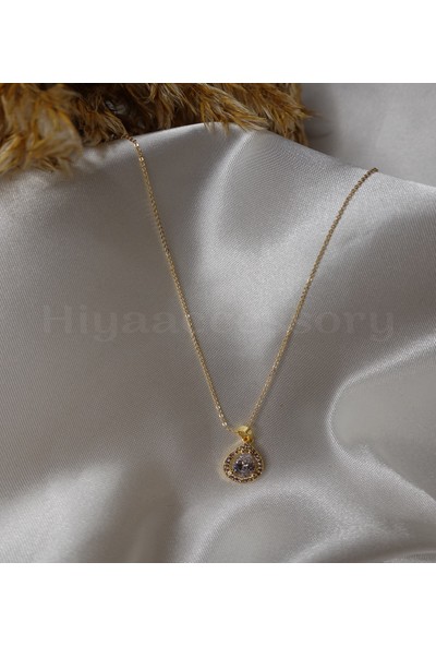Hiya Accessory Zirkon Taşlı Kolye Gold Hiya Accessory Zirkon Taşlı Kolye Gold
