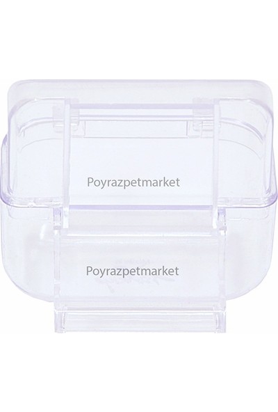 Poyraz Pett Tüm Kafes Kuşları Için Lüx Yemlik Şeffaf 1 Adet