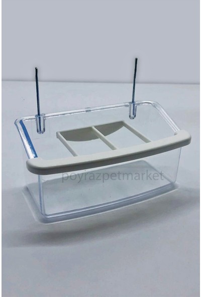 Poyraz Pett 10 cm Telli Izgaralı Yemlik Şeffaf Poyraz Pett 10 cm Telli Izgaralı Yemlik Şeffaf