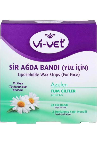 Vi-Vet Vi Vet Azulen Yüz Sir Ağda Bantı 24'lü Vi-Vet Vi Vet Azulen Yüz Sir Ağda Bantı 24'lü
