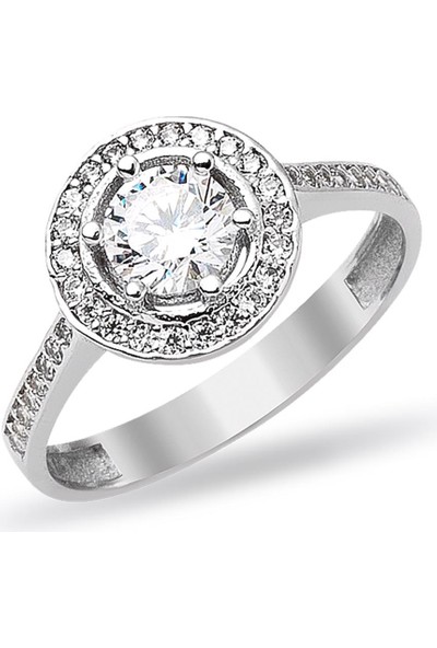 Bilezikci Tektaş 14 Ayar Beyaz Altın Yüzük