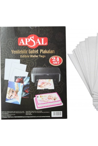 Apsal Yenilebilir Resim Gofreti