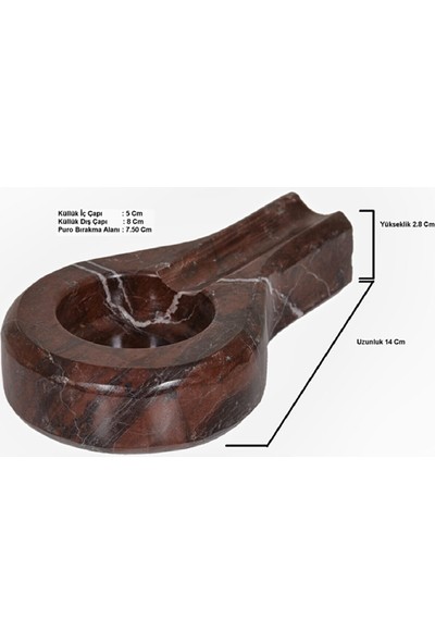 Office-3k Sourcherry Mermer El Yapımı Puro Küllüğü