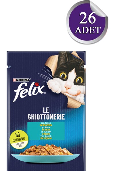 Purina Felix Yetişkin Yaş Mama Ton Balıklı 26 x 85 gr Purina Felix Yetişkin Yaş Mama Ton Balıklı 26 x 85 gr