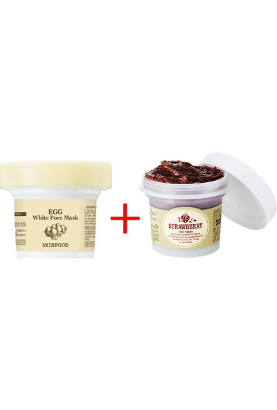 Skinfood Egg White Pore Mask + Black Sugar Çilekli Yüz Bakım Maskesi Skinfood Egg White Pore Mask + Black Sugar Çilekli Yüz Bakım Maskesi