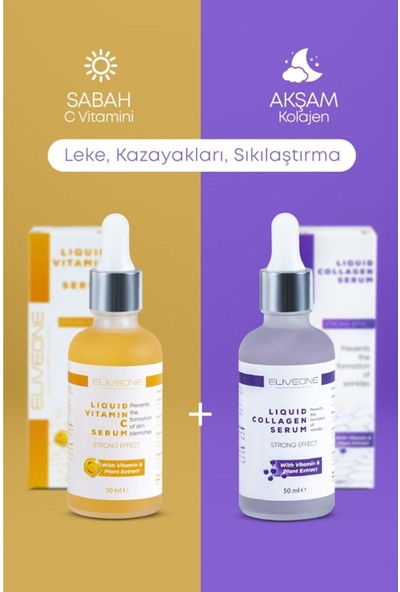 Eliveone 2'li Serum Paketi (Leke ve Kırışıklık Serumları) Eliveone