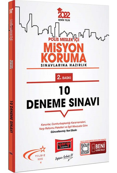 Yargı Yayınları 2022 Polis Meslek Içi Misyon Koruma Sınavlarına Hazırlık 10 Deneme Sınavı