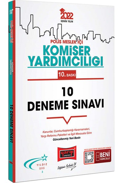Yargı Yayınları 2022 Polis Meslek Içi Komiser Yardımcılığı 10 Deneme Sınavı