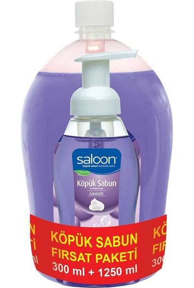 Saloon Köpük Sabun Lavanta 300 ml + 1250 ml Saloon Köpük Sabun Lavanta 300 ml + 1250 ml