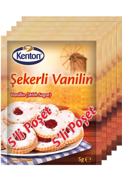 Kenton Şekerli Vanilin 5'li 25 gr