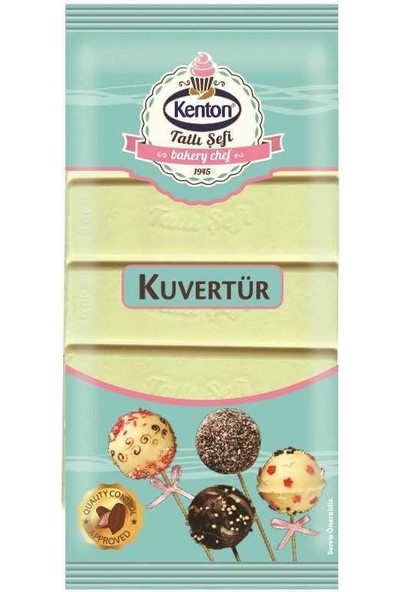 Kenton Tatlı Şefi Kuvertür Beyaz Çikolata 200 gr Kenton Tatlı Şefi Kuvertür Beyaz Çikolata 200 gr