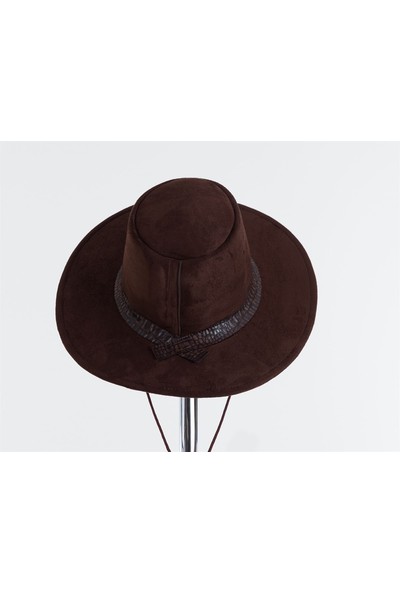 Tameris Kostüm Kovboy Şapkası Güderi Koyu Kahve