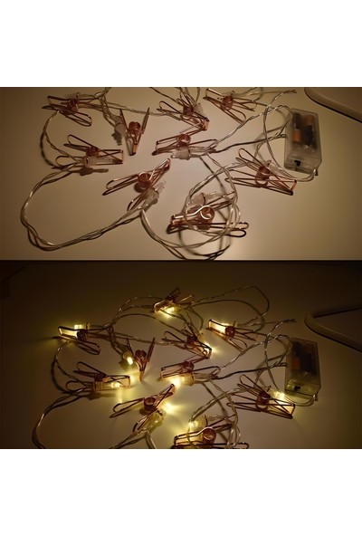 Denyurt LED Fotoğraf Mandalları 10'lu