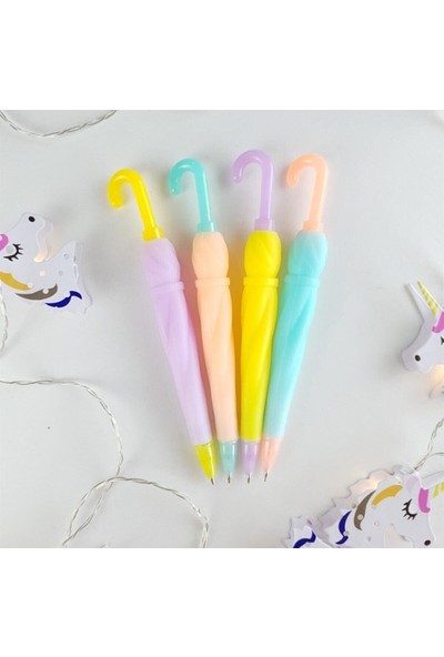 Şemsiye Görünümlü 0.7 Uçlu Kalem Okul 4 Adet Set