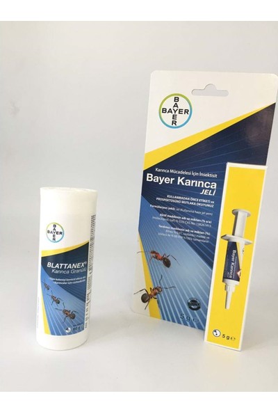 Bayer Karınca Jeli 5 gr + Bayer Blattanex Karınca Granülü Bayer Karınca Jeli 5 gr + Bayer Blattanex Karınca Granülü