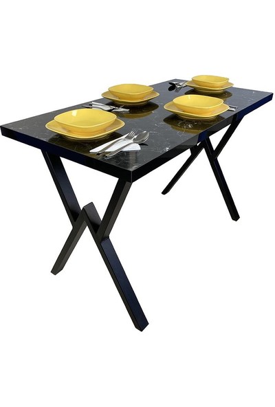 İrem Mutfak Masası Yemek Masası Mermer Desen 60X120 İrem Mutfak Masası Yemek Masası Mermer Desen 60X120