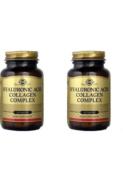 Solgar Hyaluronic Acid Collagen Complex 30 Tablet X2 Adet Solgar Hyaluronic Acid Collagen Complex 30 Tablet X2 Adet