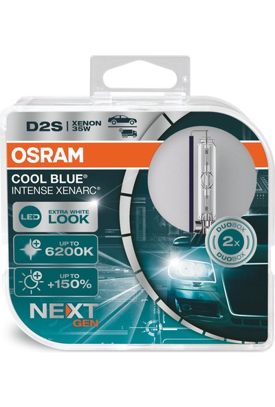 Osram D2S Cool Blue Intense Xenarc Next Gen 6200K Beyaz Işık (Takım - 2 Adet) Osram D2S Cool Blue Intense Xenarc Next Gen 6200K Beyaz Işık (Takım - 2 Adet)