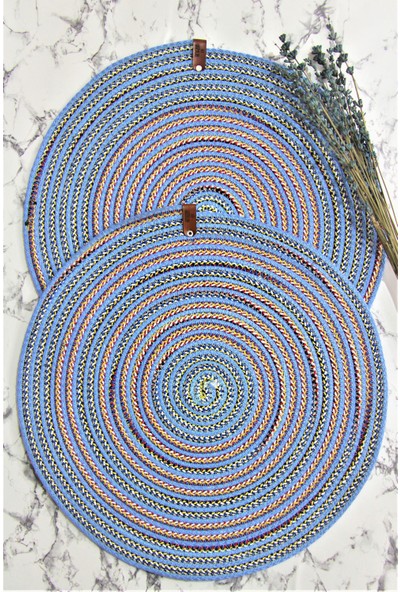 DedeEvTekstil 2'li 35 cm. Hasır Jüt Örgü Supla Sunum Amerikan Servis Mavi Ip DedeEvTekstil 2'li 35 cm. Hasır Jüt Örgü Supla Sunum Amerikan Servis Mavi Ip