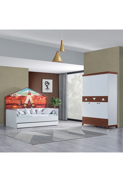 Montessori, Rüzgar Montessori Çocuk Odası Takımı, Dolap, Yavrulu Yatak