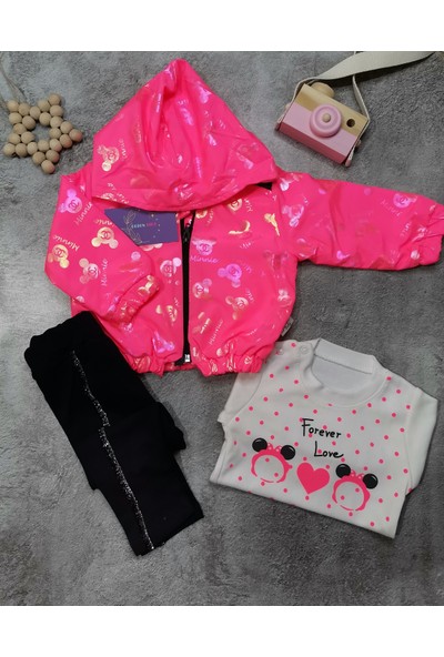 Orion Kids Mini Mouse Baskılı Fuşya Yağmurluk Takım Orion Kids Mini Mouse Baskılı Fuşya Yağmurluk Takım