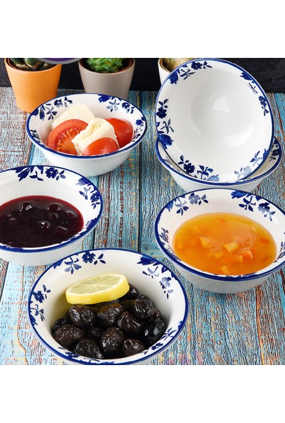 Grimor Life 6 Adet Desenli Seramik Sosluk, Kahvaltılık, Çerezlik Seti Grimor Life 6 Adet Desenli Seramik Sosluk, Kahvaltılık, Çerezlik Seti