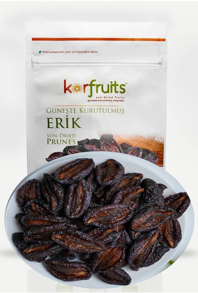 korfruits Güneşte Kurutulmuş Çekirdeksiz Kuru Erik 500 gr