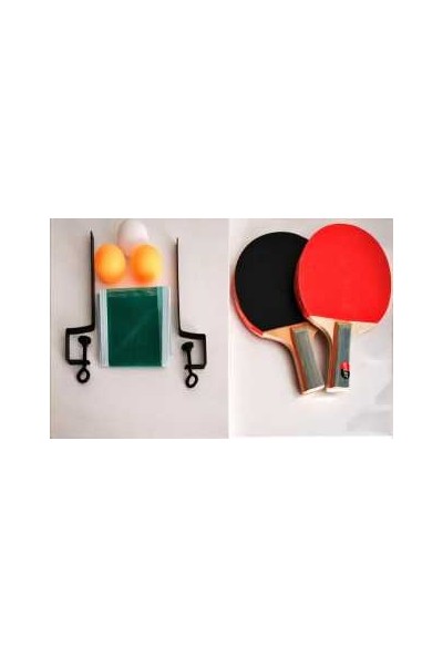 İnci Paketi Masa Tenis Seti 2 Raket 3 Top ve File İnci Paketi Masa Tenis Seti 2 Raket 3 Top ve File