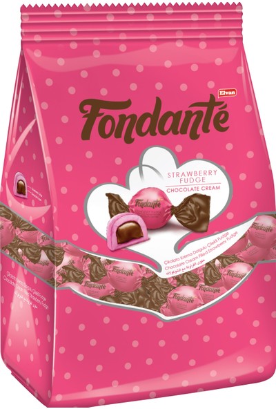 Elvan Fondante Çilekli Fudge Çikolata Kremalı 1000 gr Elvan Fondante Çilekli Fudge Çikolata Kremalı 1000 gr